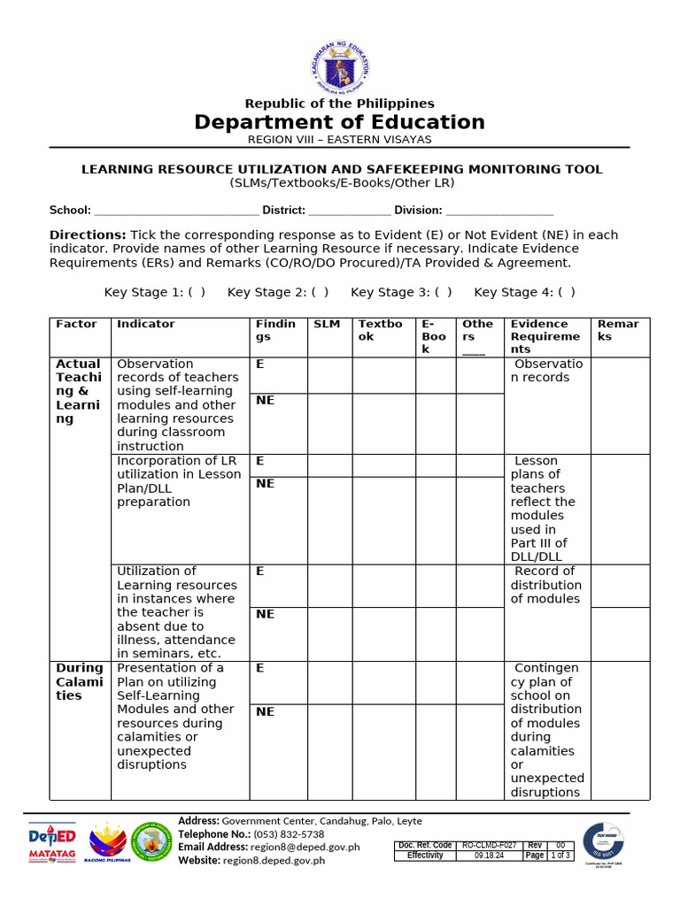 LR Monitoring Tool For SLM | PDF | Behavior Modification | Cognition