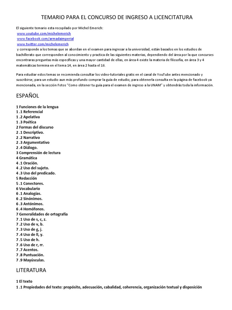 TEMARIO | PDF