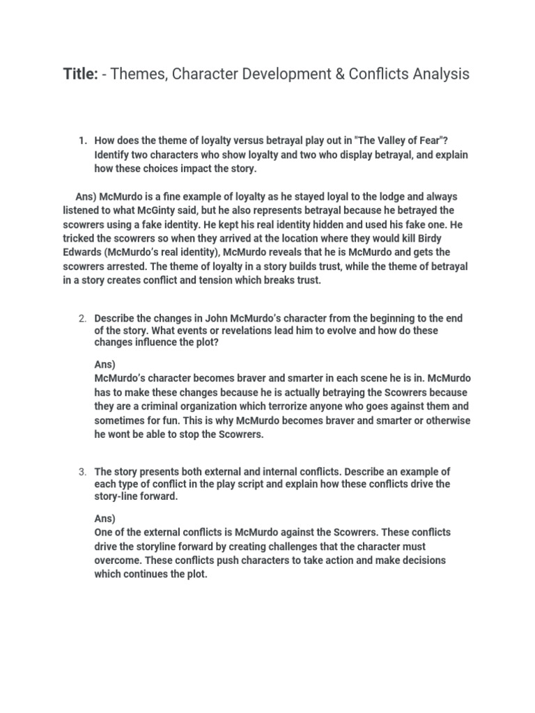 Valley of Fear | PDF | The Valley Of Fear | Arthur Conan Doyle Characters