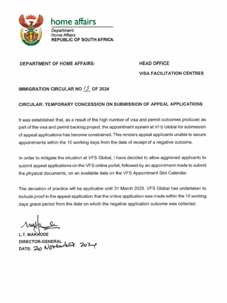 DHA Appeal Submission Circular - No - 13 | PDF