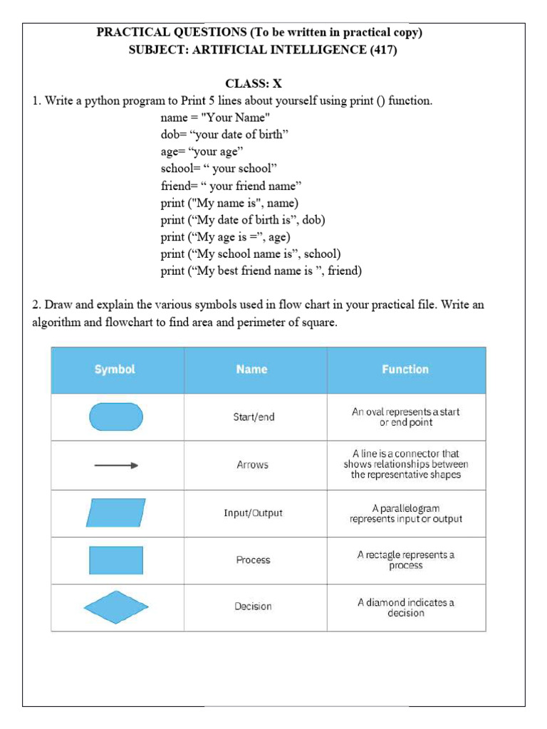 10th AI Practical Questions (2024-25) | PDF | Fahrenheit | Applied Mathematics