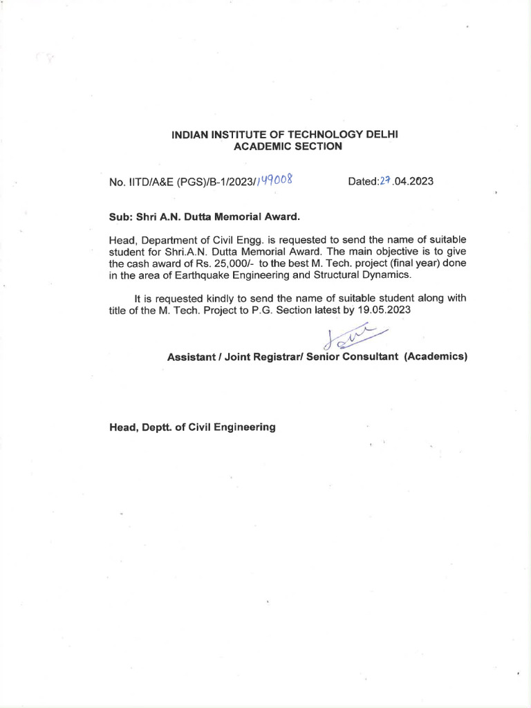 A.N. Dutta Award | PDF