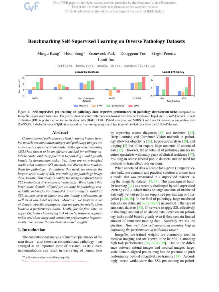 Kang_Benchmarking_Self-Supervised_Learning_on_Diverse_Pathology_Datasets_CVPR_2023_paper | PDF ...