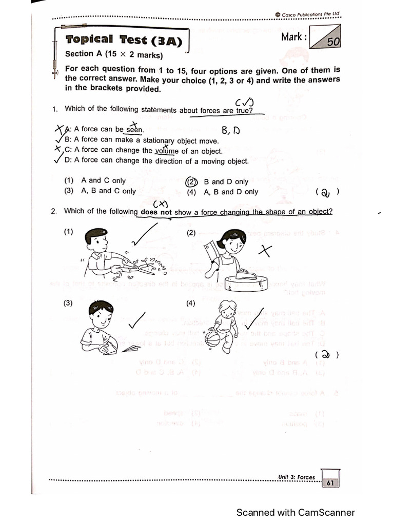 Unit 3 Topical Test 3a | PDF