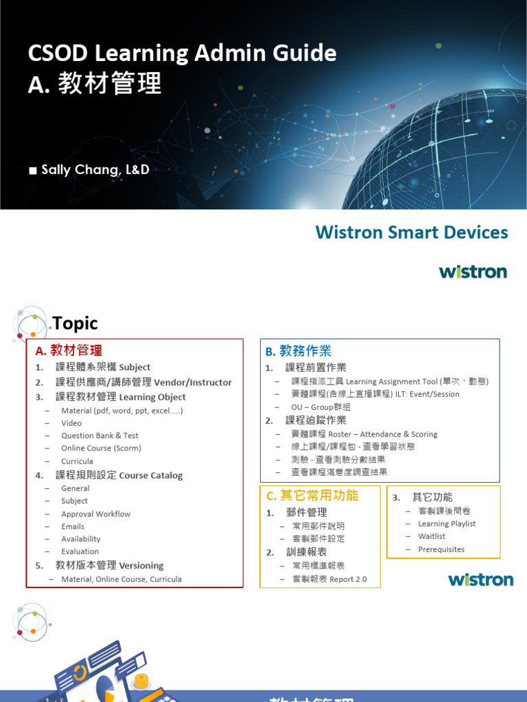 CSOD Learning Admin Guide - A. 教材管理 | PDF