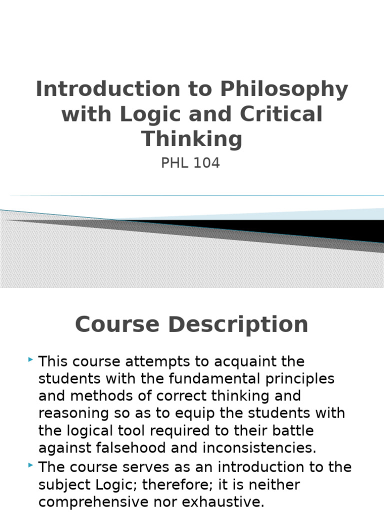 Introduction to Philosophy & Logic | PDF | Knowledge | Reason