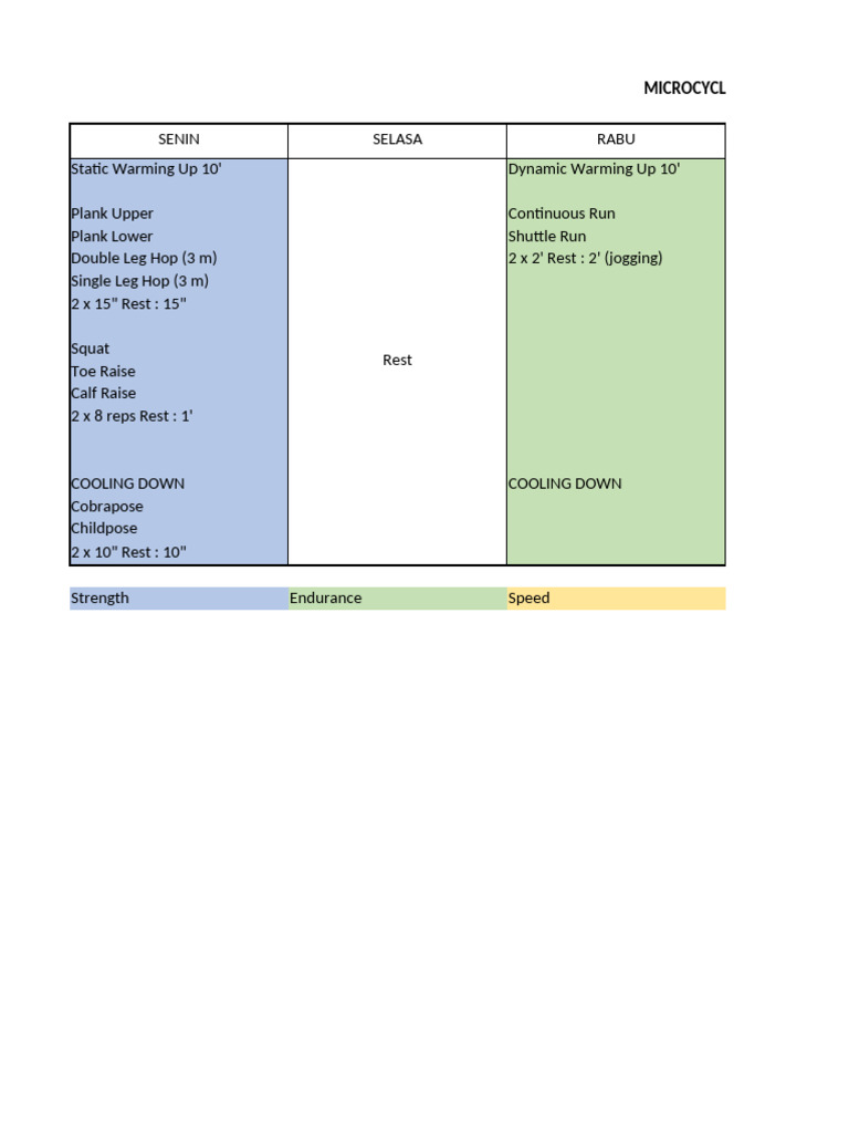 Program Latihan Fisik | PDF | Physical Exercise | Physical Fitness