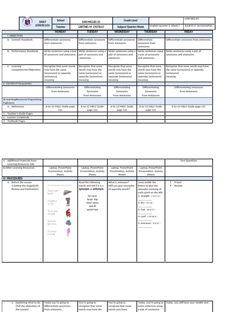 DLL_ENGLISH-2_Q3W2 | PDF