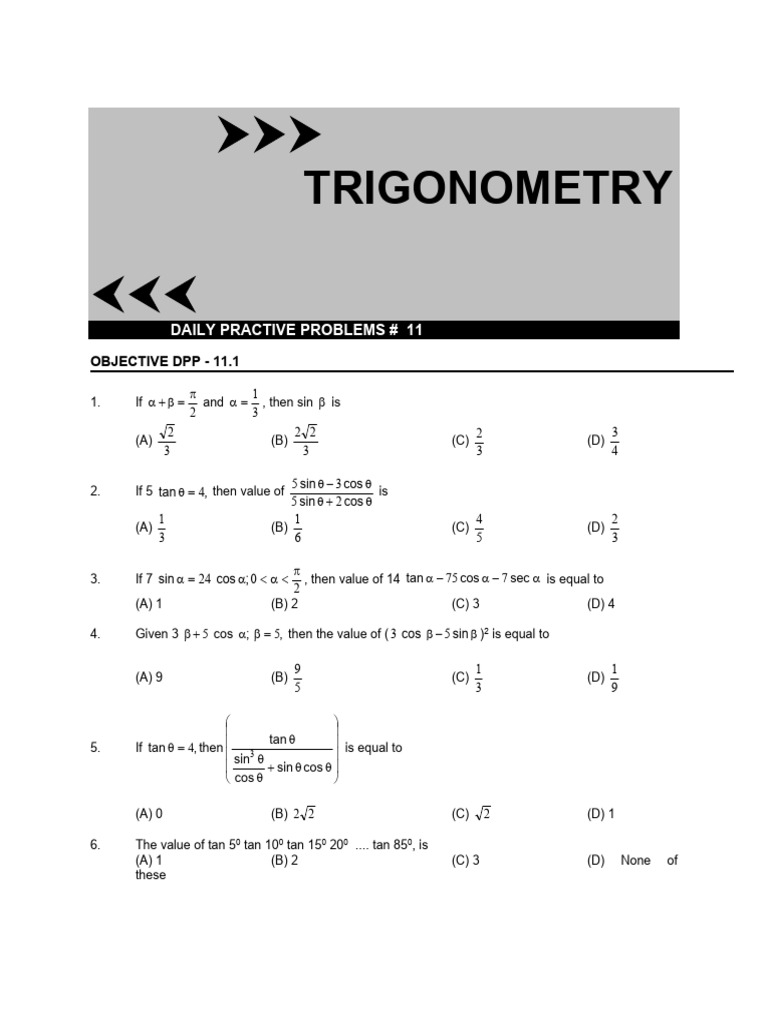 TRIGONOMETRY | PDF | Elementary Mathematics | Trigonometric Functions