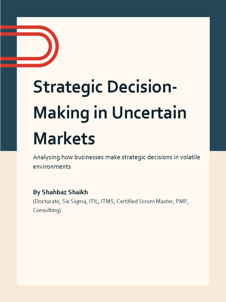 Strategic Decision-Making in Uncertain Markets | PDF | Sustainability ...