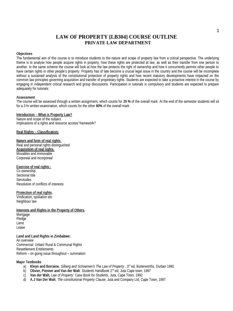 PROPERTY LAW | PDF | Mortgage Law | Lease