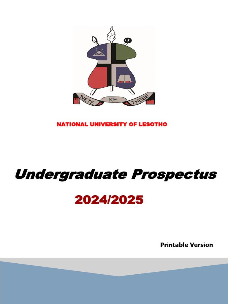 Printable Undergraduate PROSPECTUS 2024 2025 | PDF | Bachelor's Degree | Academic Degree