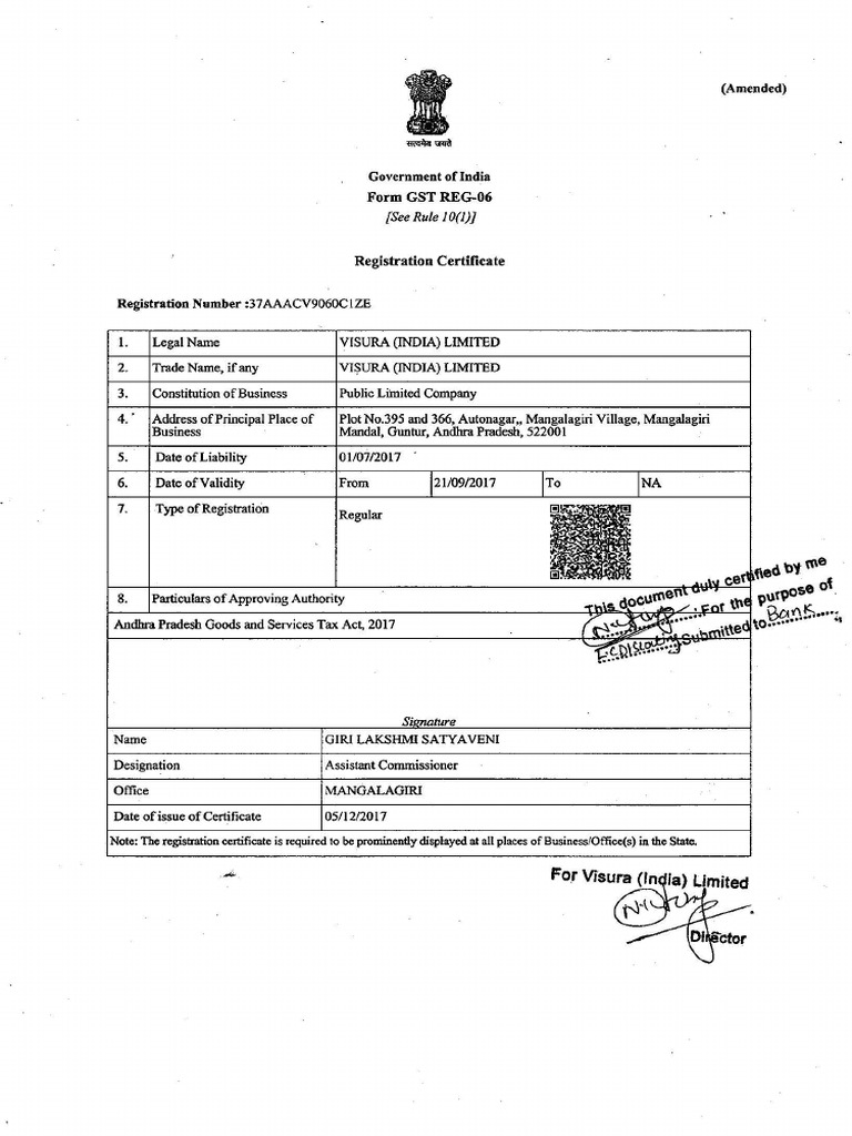 GST CERTIFICATE-kshy | PDF