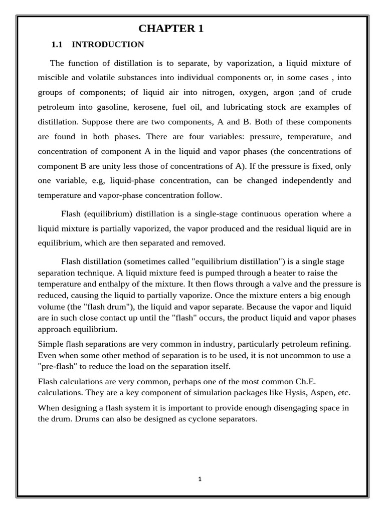 flash distillation. | PDF | Distillation | Liquids
