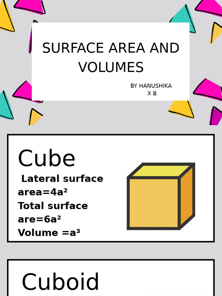 Surface area and volumes | PDF