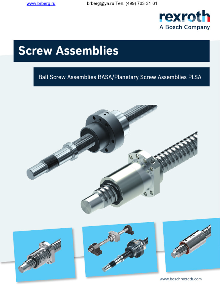 Screw Assemblies | PDF | Bearing (Mechanical) | Screw