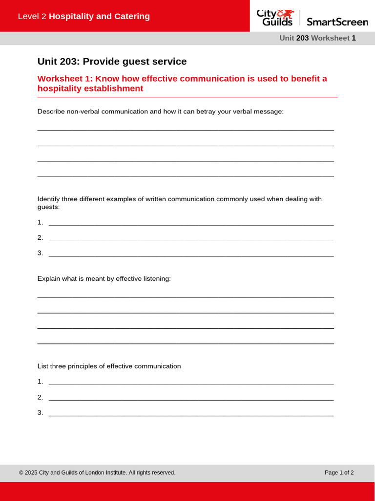 8064_l2_203_WS1_learner | PDF | Communication | Human Communication