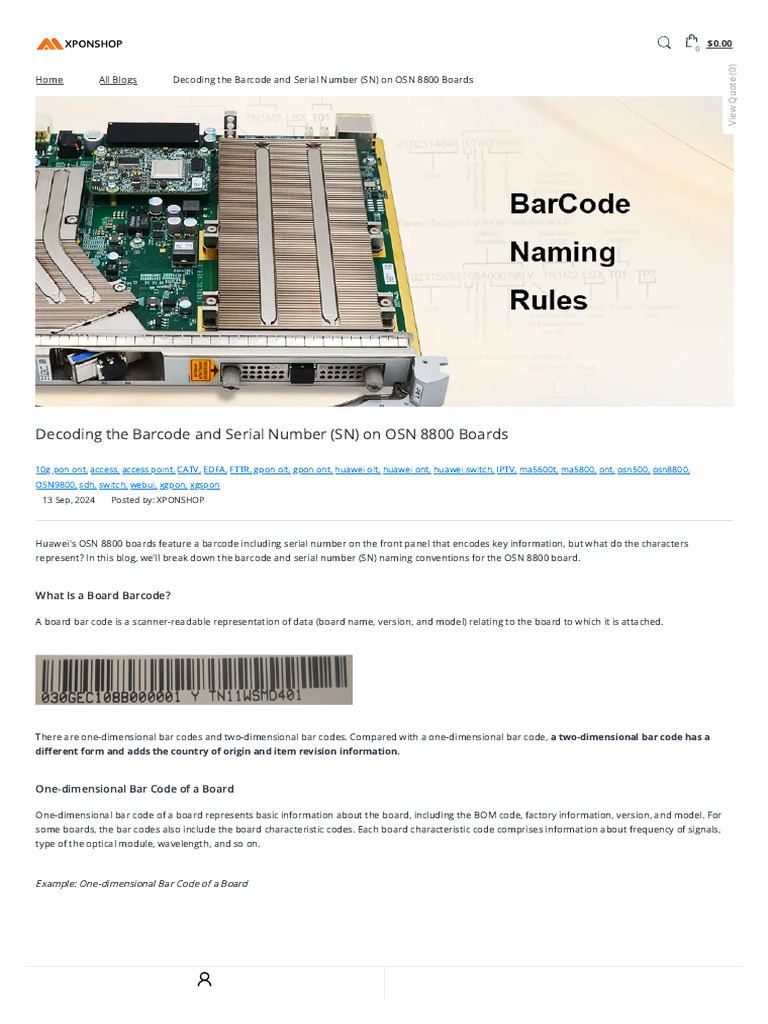 OSN 8800 Barcode Decoding Guide | PDF | Barcode | Computer Data