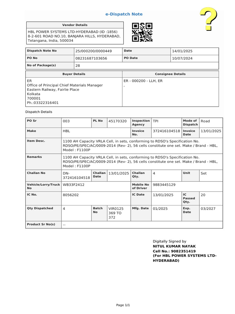 eDispatchNote 372416104518 | PDF | Land Transport | Transport