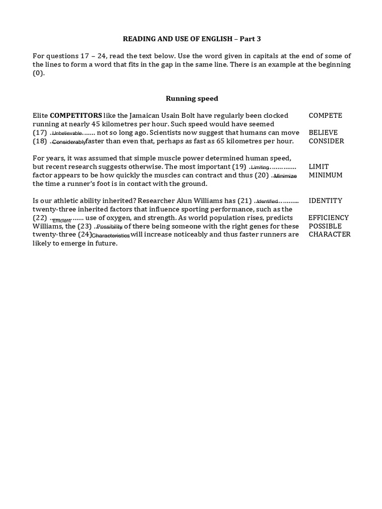 READING Part 3 | PDF