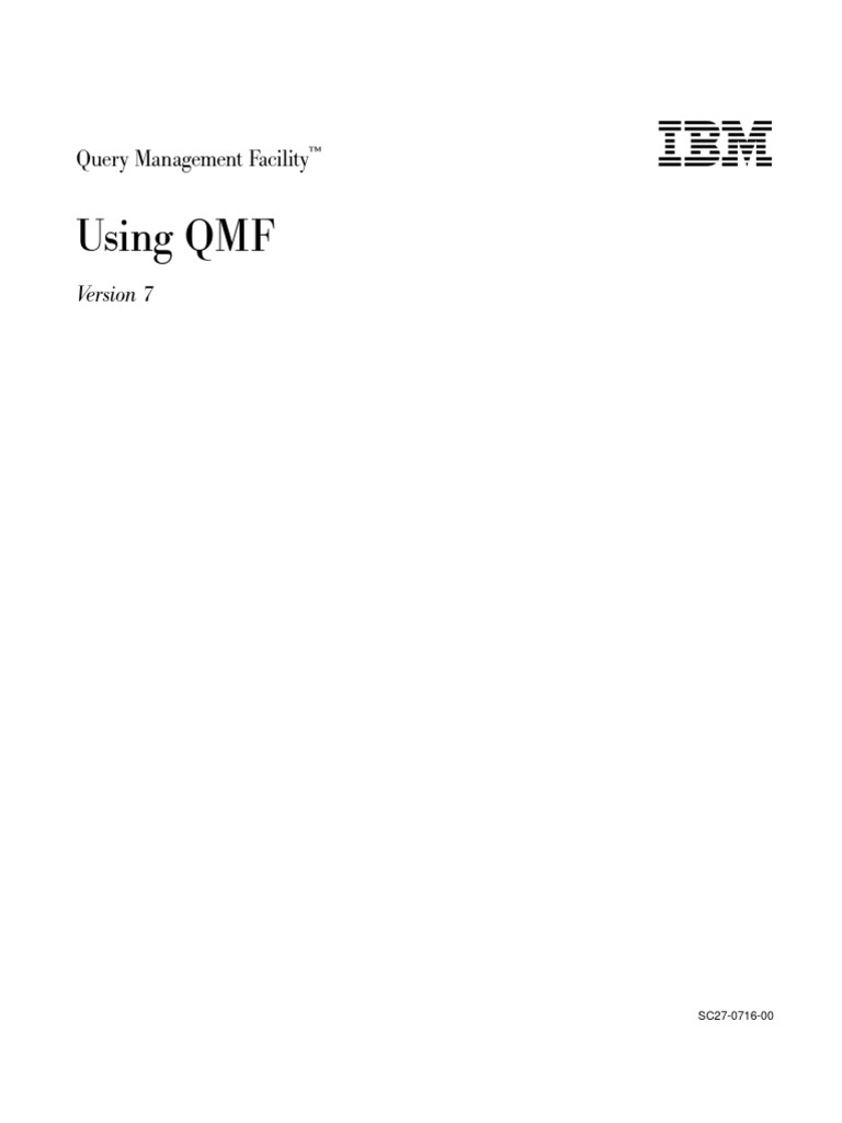 QMF - Query Management Facility | PDF | Sql | Databases
