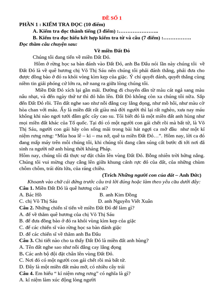 5 ĐỀ KIỂM TRA GHKII TV4 | PDF