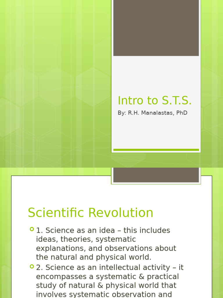 STS-L1-Introduction-2023 | PDF | Science | Knowledge