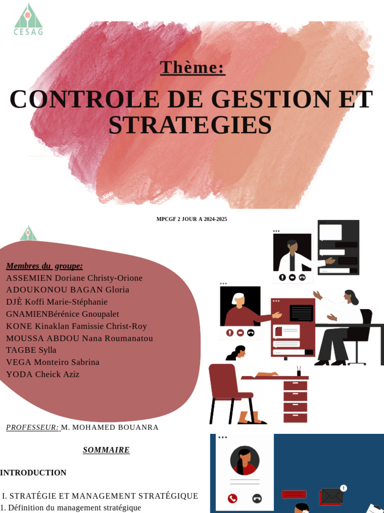 Contrôle_de_gestion_et_stratégies_ppt_CGF_2_A jour le bon (1) | PDF | Analyse SWOT | Économie ...