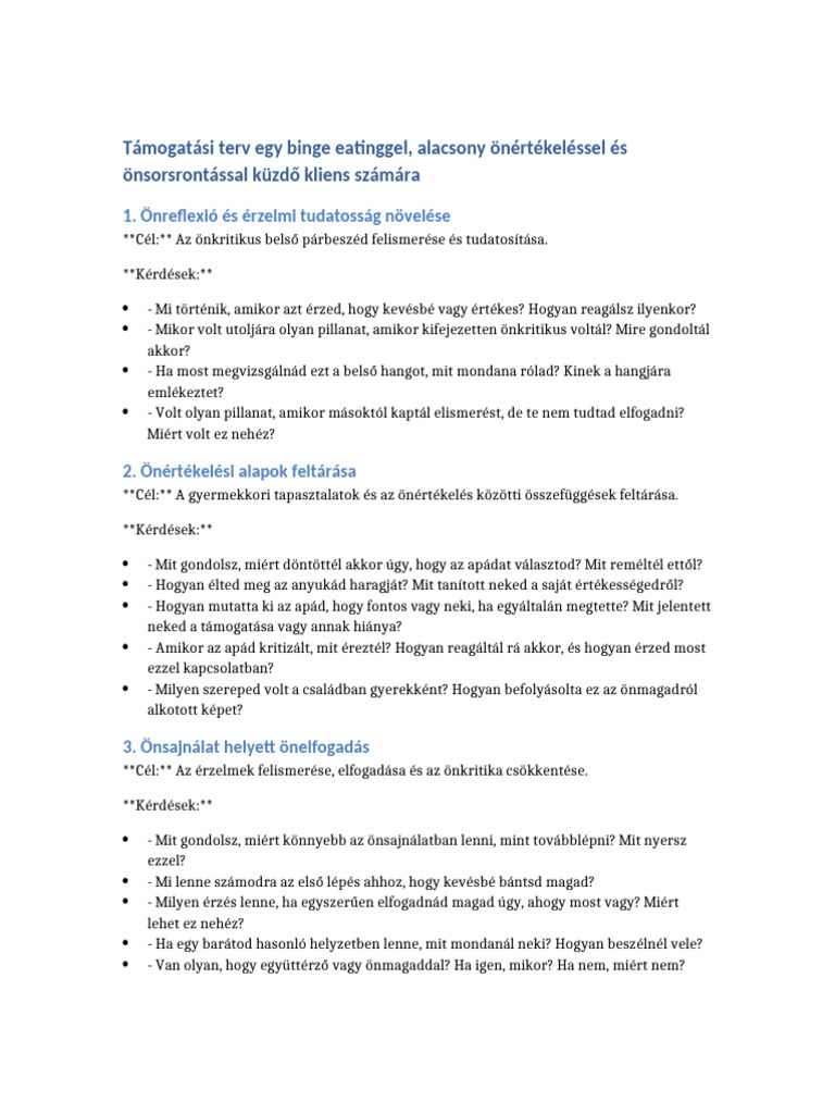 Binge - Eating - Support - Plan 2 | PDF