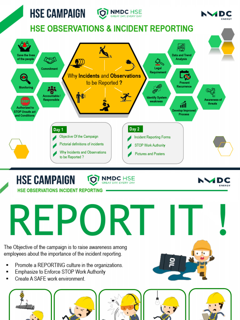 HSE Observations & Incident Reporting Awareness Campaign-May 2024 | PDF ...