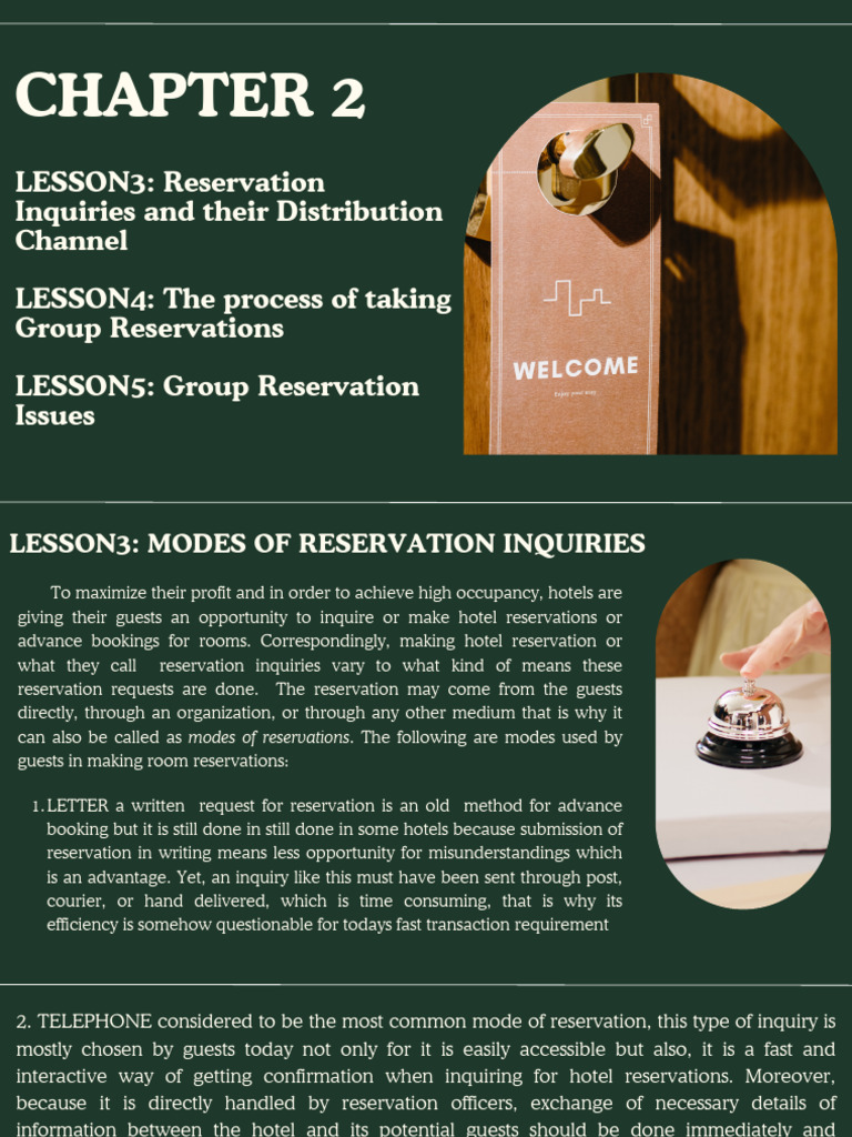 PPT-FOS1-CHAPTER-2-LESSON3-5 | PDF | Hotel | Fax