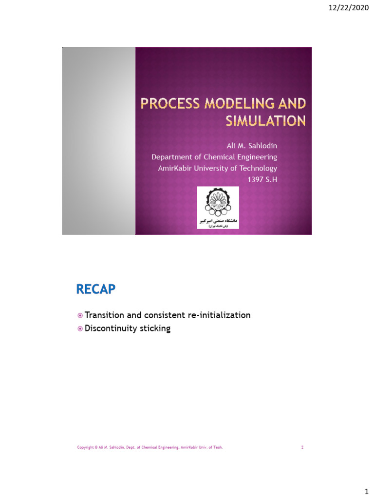 Modeling_Simulation_Lecture16 | PDF | Applied Mathematics Modeling_Simulation_Lecture16 | PDF | Applied Mathematics