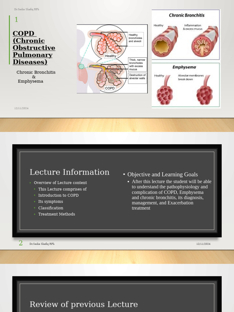 COPD Emphysema Bronchitis | PDF | Chronic Obstructive Pulmonary Disease ...