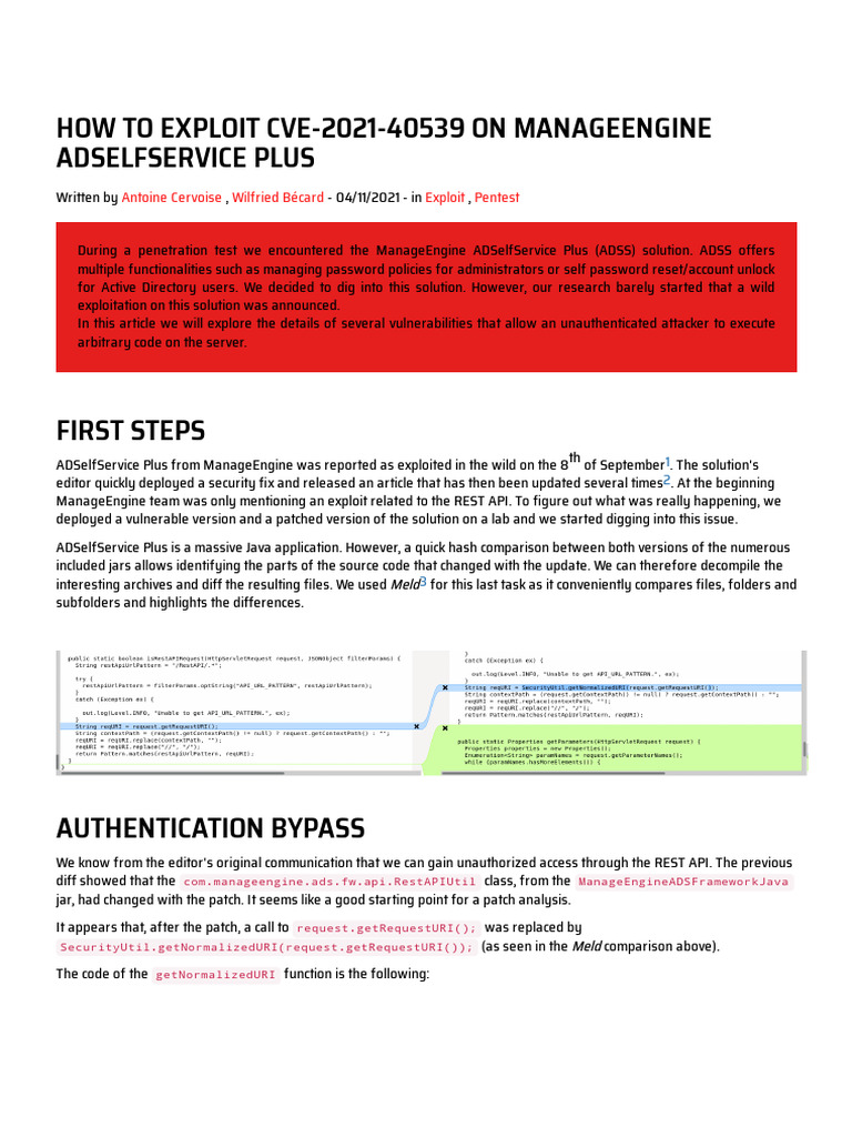 How to Exploit CVE 2021 40539 | PDF | Java (Programming Language ...