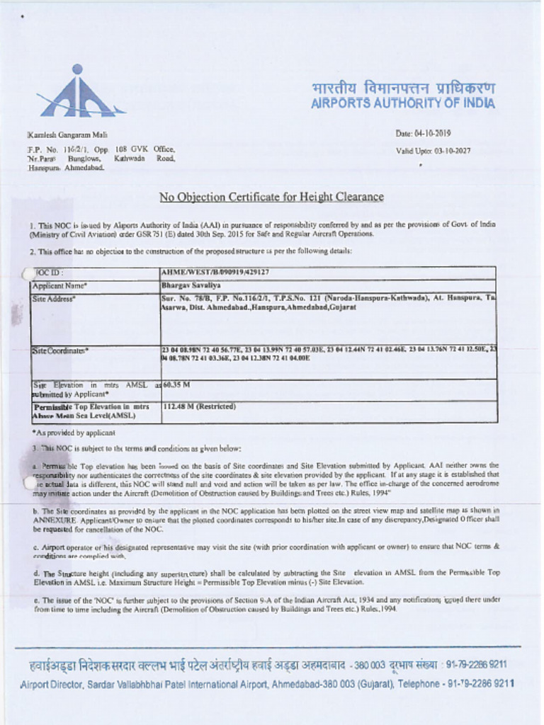 Airport Noc | PDF