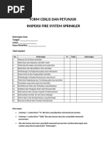 Form Ceklis Inspeksi Electrical | PDF