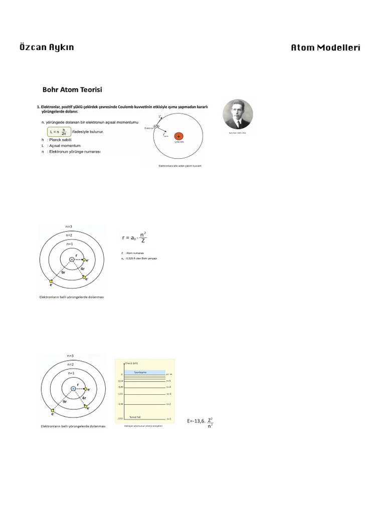 107-Atom Modelleri - 3 Bohr Atom Modeli | PDF