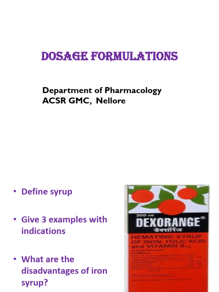ACSR Pharma-Dosage formulations | PDF | Emulsion | Tablet (Pharmacy)