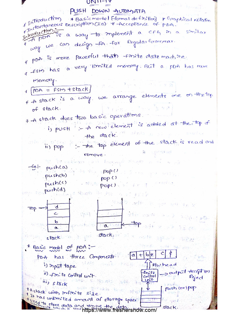 JNTUK R20 CSE B Tech 2-2 Formal Languages and Automata Theory Unit 4 ...