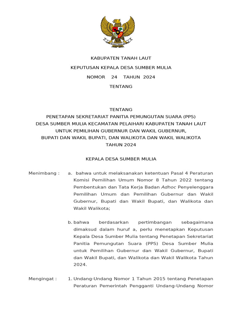 Contoh SK by - Hanapi | PDF