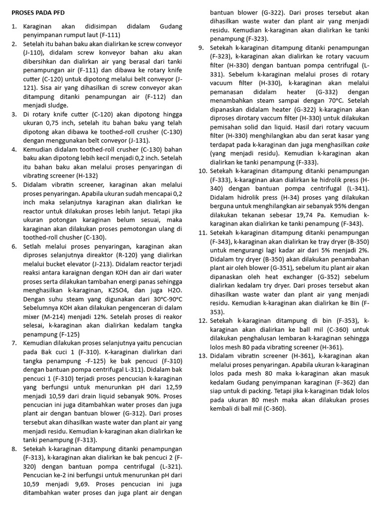 Proses Pada PFD | PDF