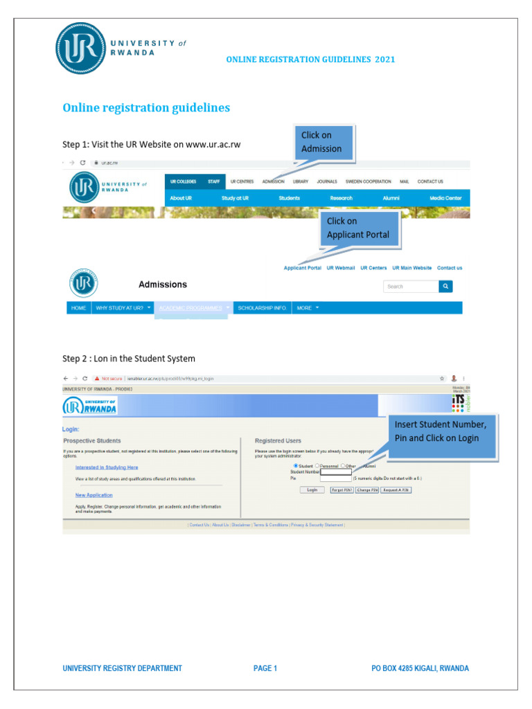Online Registration Guidelines 2020-2021 | PDF