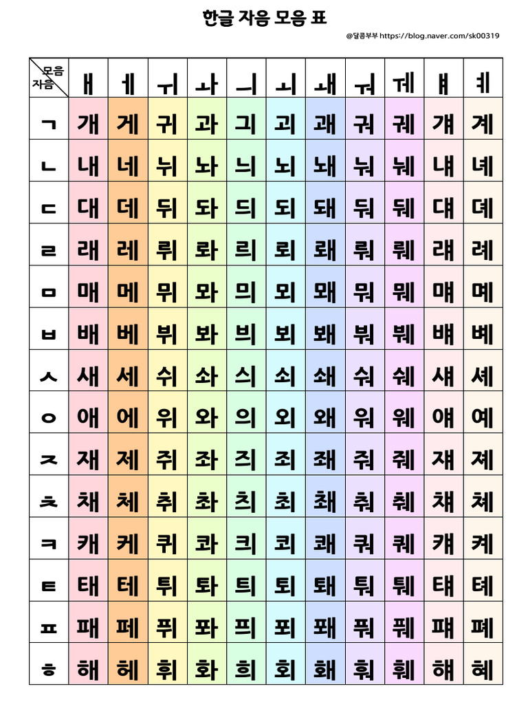 복잡한한글모음자음@달콤부부 | PDF