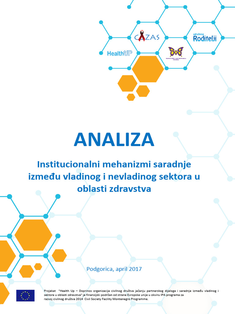 Analiza - Institucionalni Mehanizmi Saradnje Vl. i NVO Sektora u Zdravstvu 2017 MNE | PDF