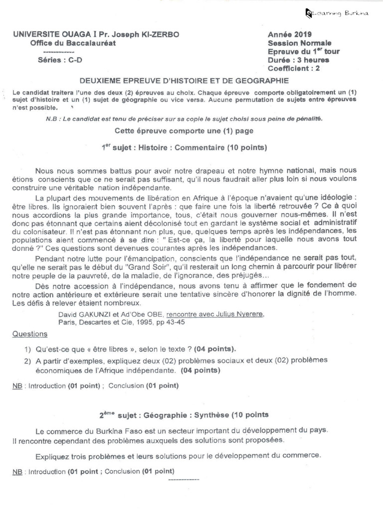 BAC2019 D C HistGeo | PDF