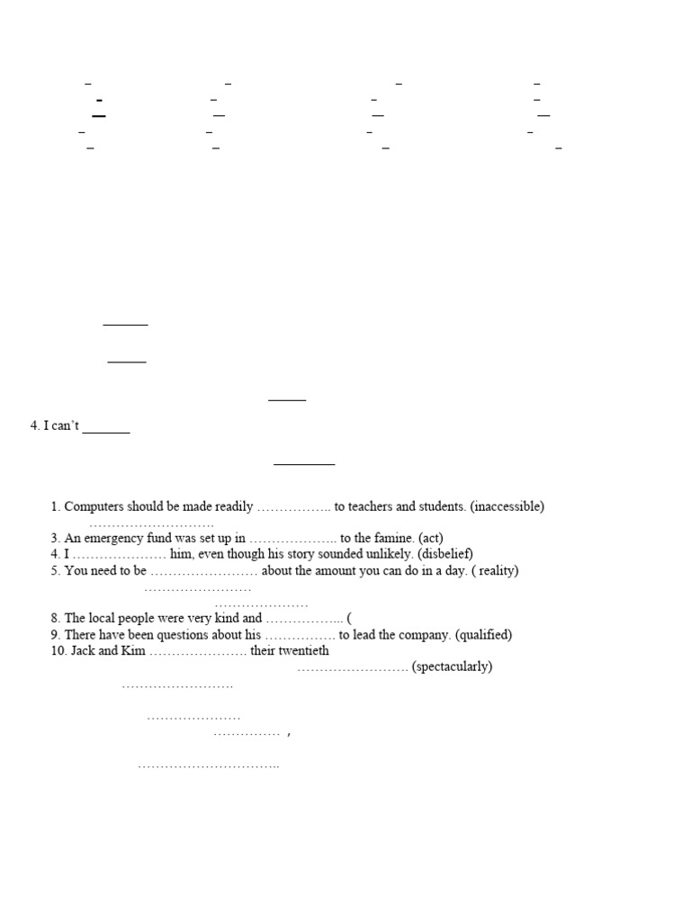 Exercise Unit 4-Grade 12 | PDF