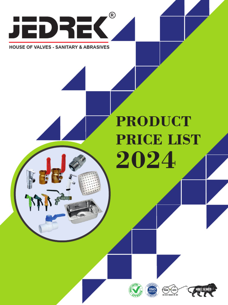 Jedrek Brass Valve Price List 2024 | PDF | Tap (Valve) | Building Materials
