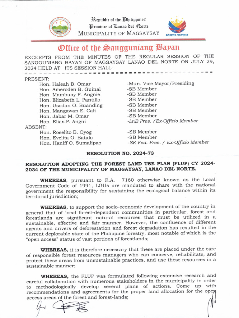 Magsaysay Adoption Resolution | PDF