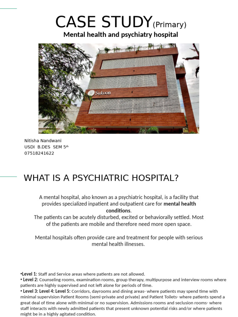 Sukoon Psychiatry Centre Case Study | PDF | Psychotherapy | Lighting