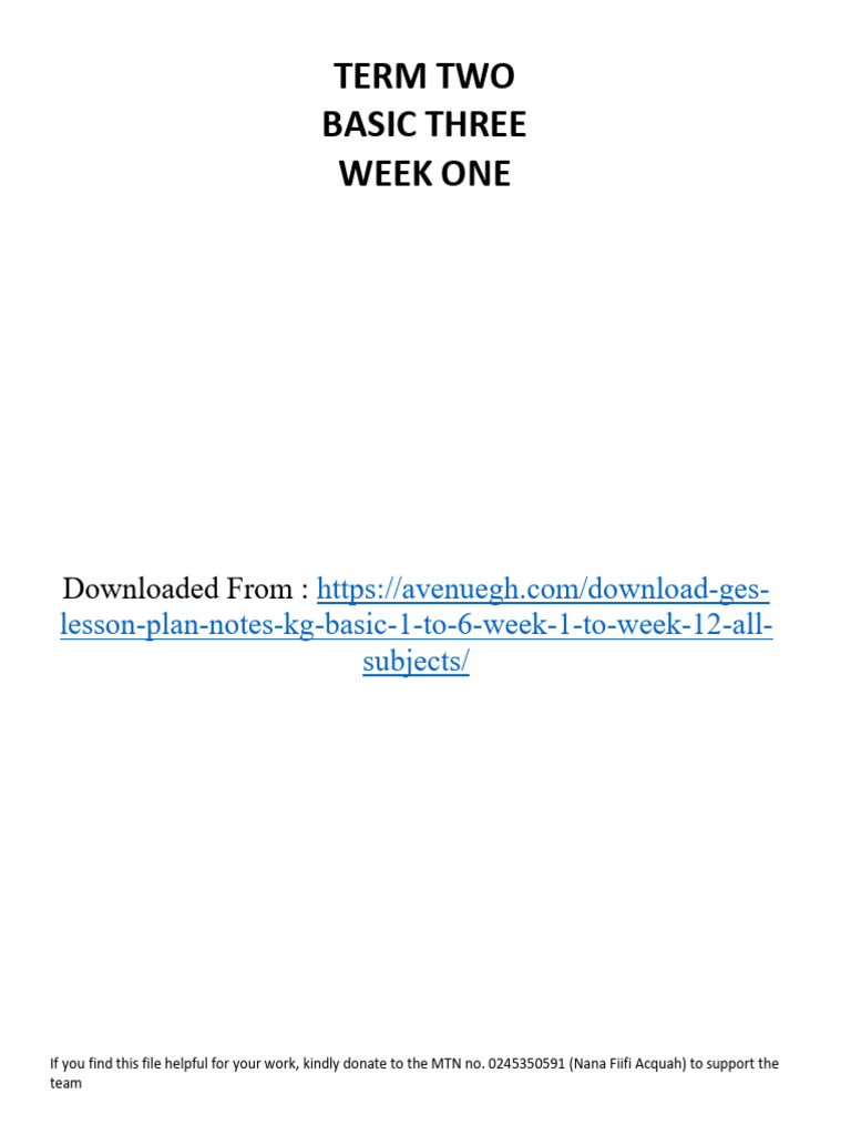 Week 1 Lesson Plans for Basic Three | PDF | Learning | Nonverbal ...